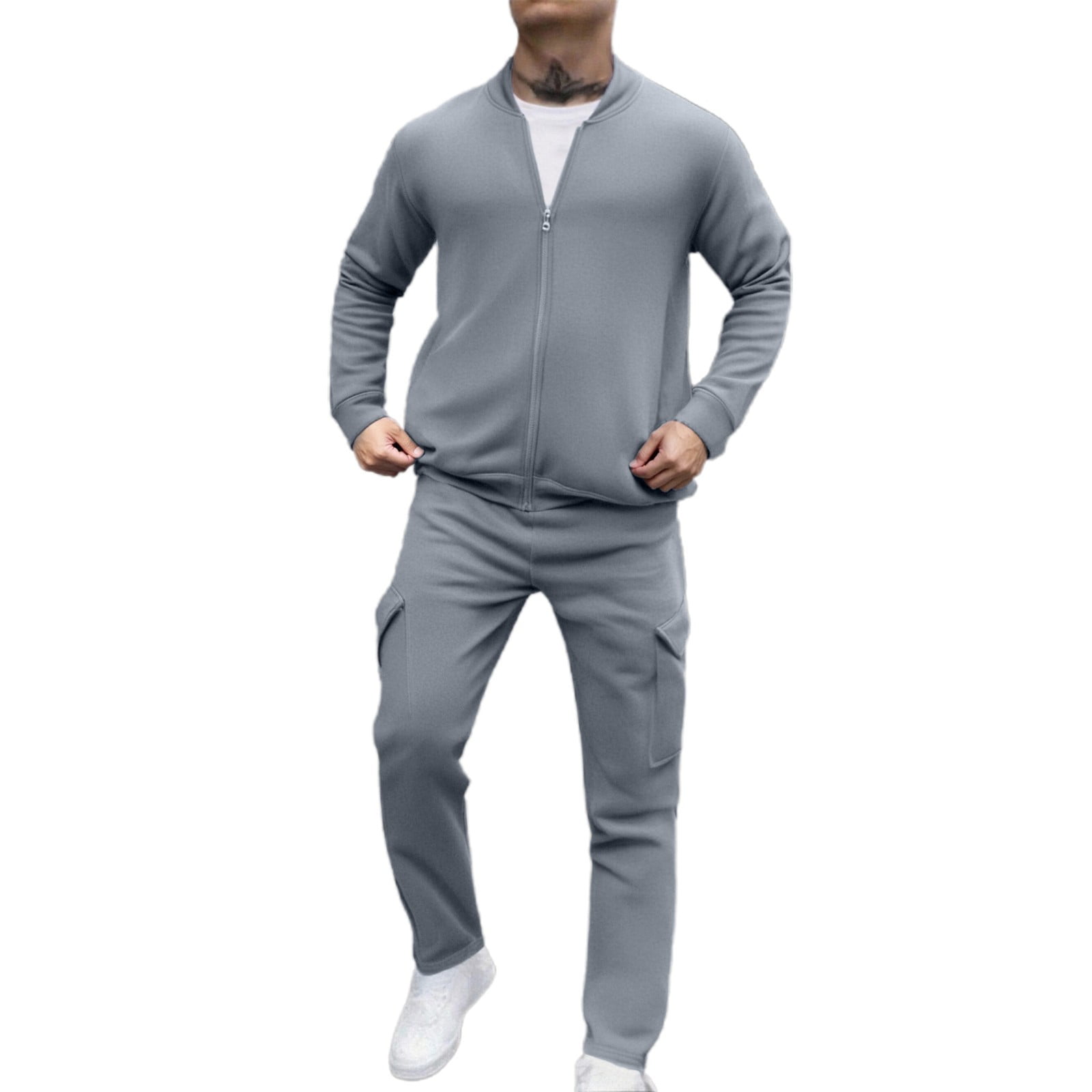 CONZONE Mens Sweatsuit 2 Piece Sets Casual Men's Jogging Tracksuit Set ...