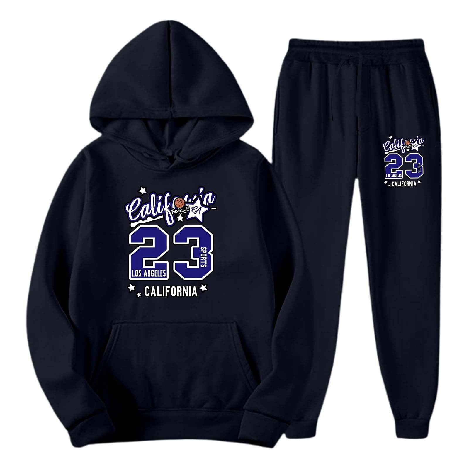 CONZONE Mens Sweatsuit 2 Piece Sets Mens Jogging Tracksuit Set Number ...