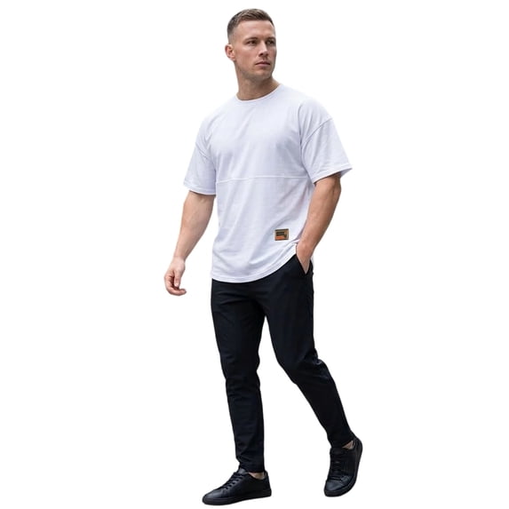 CONZONE Mens T Shirt Short Sleeve Solid Color Crew Neck Loose Summer ...