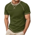 CONZONE Mens T Shirt Summer Crew Neck Short Sleeve Solid Color ...