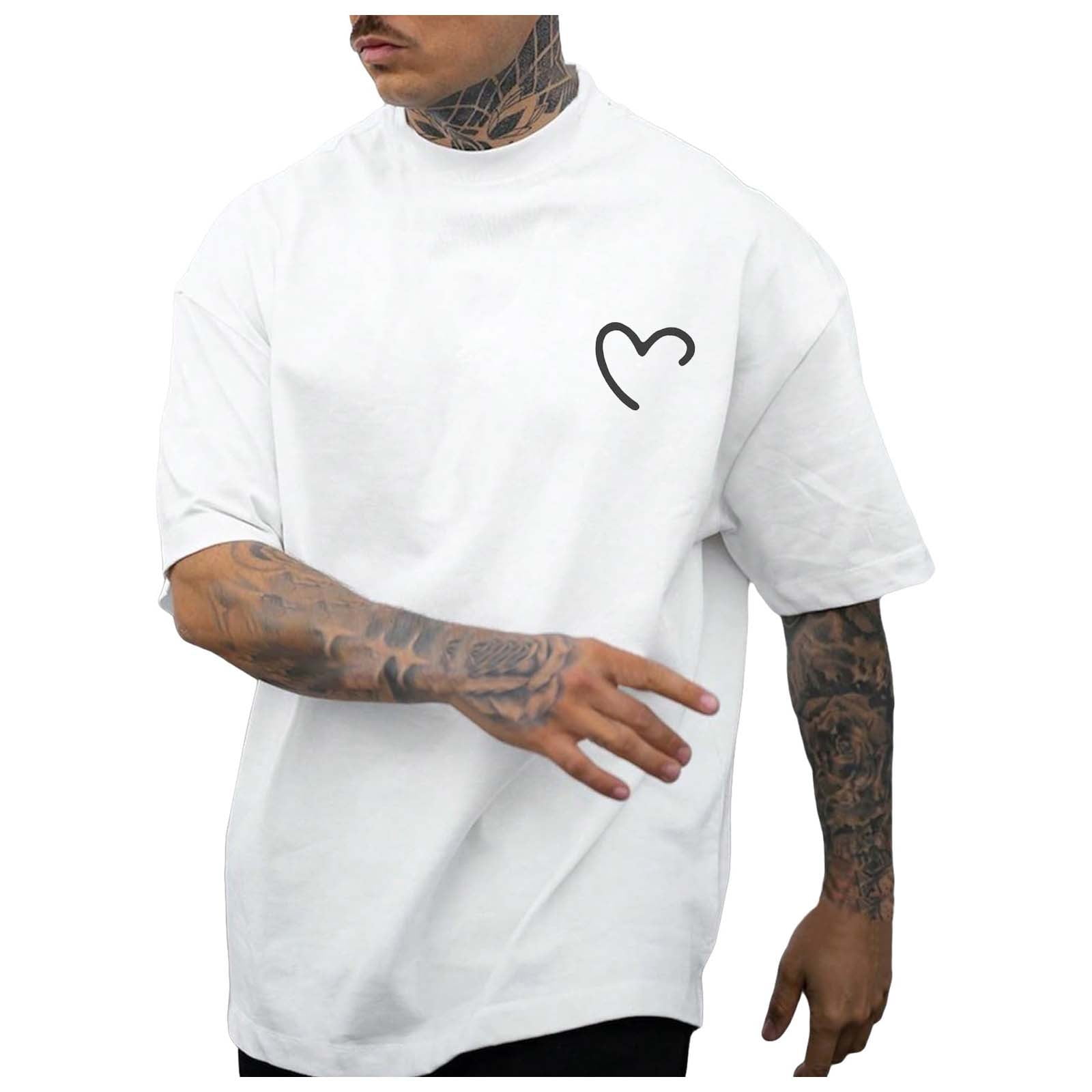 CONZONE Mens T-Shirts Short Sleeve T Shirts for Men Casual Crew Neck Letter Graphic Y2K ...