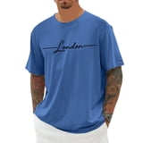 CONZONE Mens T-Shirts Short Sleeve T Shirts for Men Crew Neck Letter ...