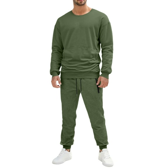 CONZONE Mens Tracksuit Sets Casual 2 Peice Sweatsuit Set for Men Solid ...
