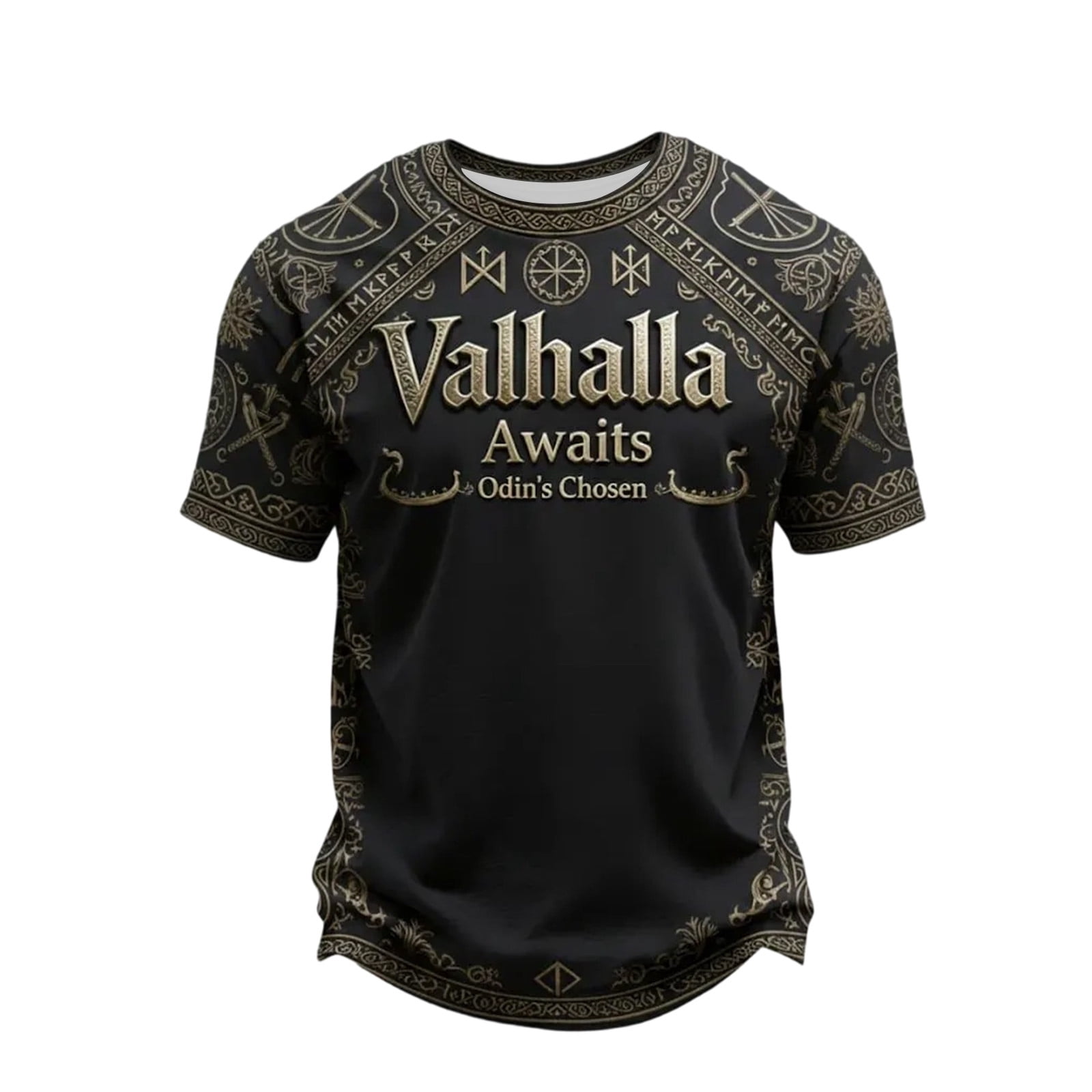 CONZONE Mens Tshirts Short Sleeve Viking Mythology T-Shirts for Men ...
