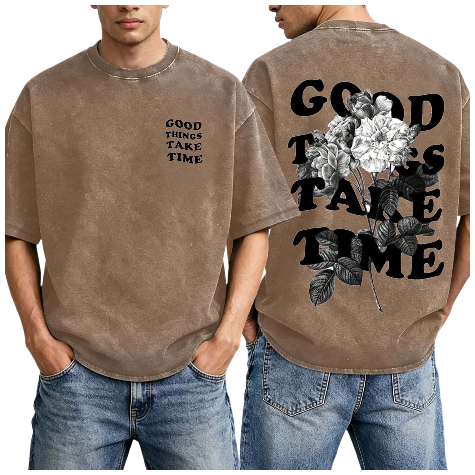 CONZONE Mens Vintage T-Shirts Short Sleeve Distressed T Shirts for Men ...