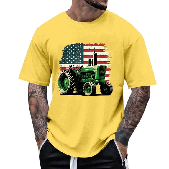 CONZONE Patriotic Tee Shirts For Men Crew Neck Short Sleeve Graphic ...