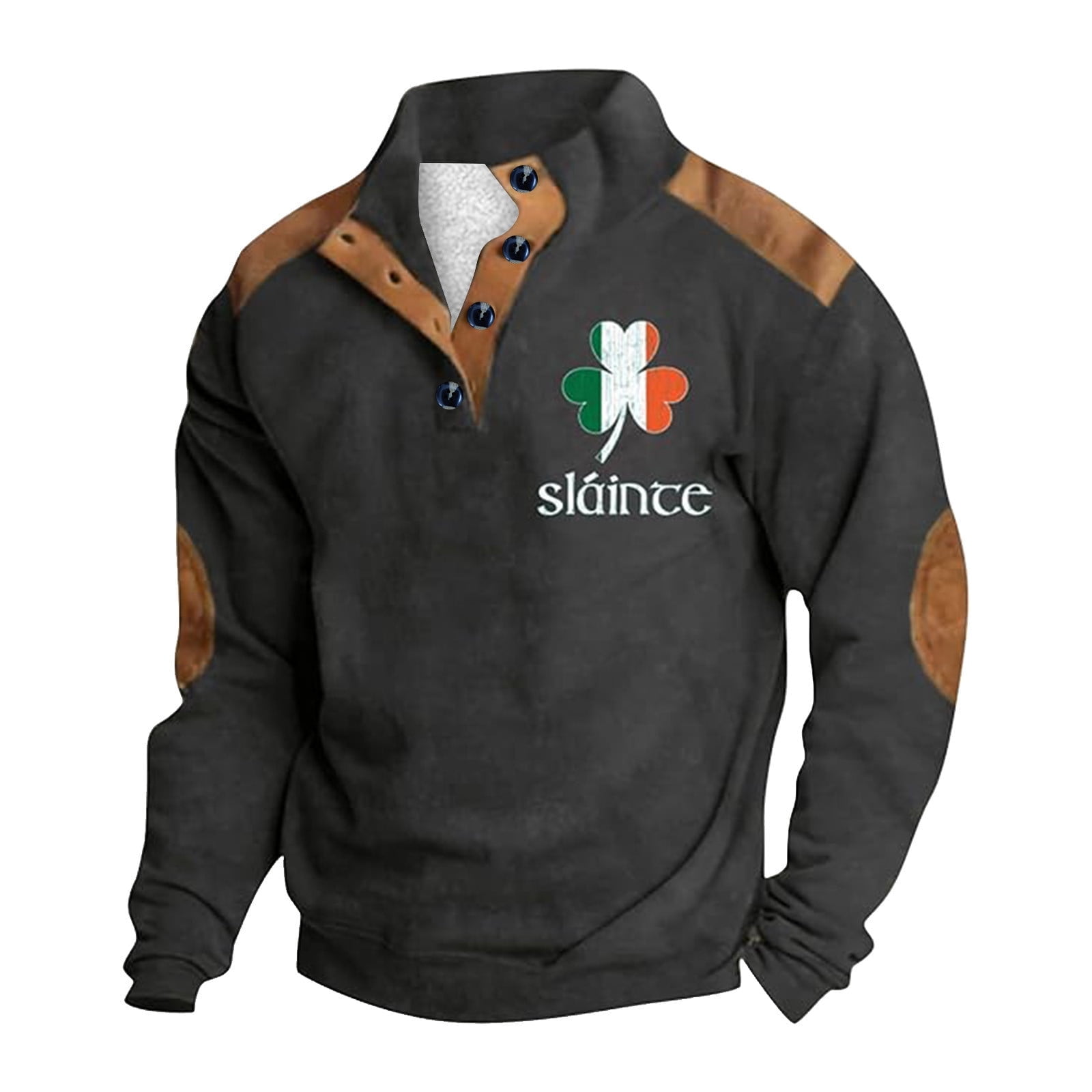 CONZONE St. Patrick'S Day Mens Pullover Sweatshirts Long Sleeve ...