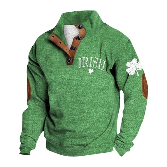 CONZONE St. Patrick'S Day Mens Pullover Sweatshirts Long Sleeve ...