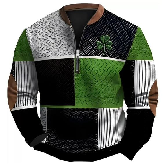 CONZONE St. Patrick'S Day Mens Pullover Sweatshirts Long Sleeve ...