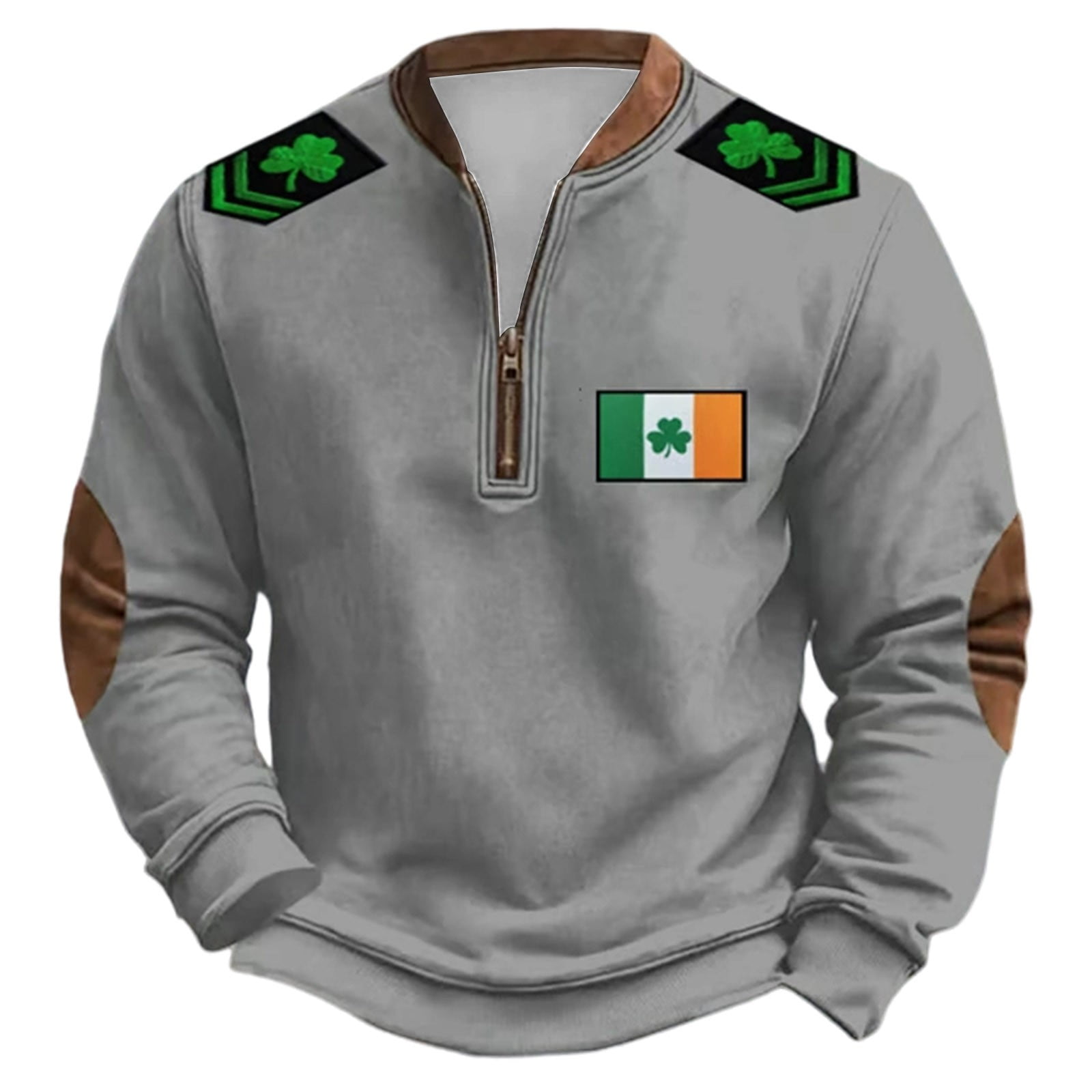 CONZONE St. Patrick'S Day Mens Pullover Sweatshirts Long Sleeve ...