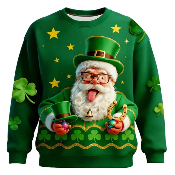 CONZONE St. Patrick'S Day Mens Pullover Sweatshirts Long Sleeve ...