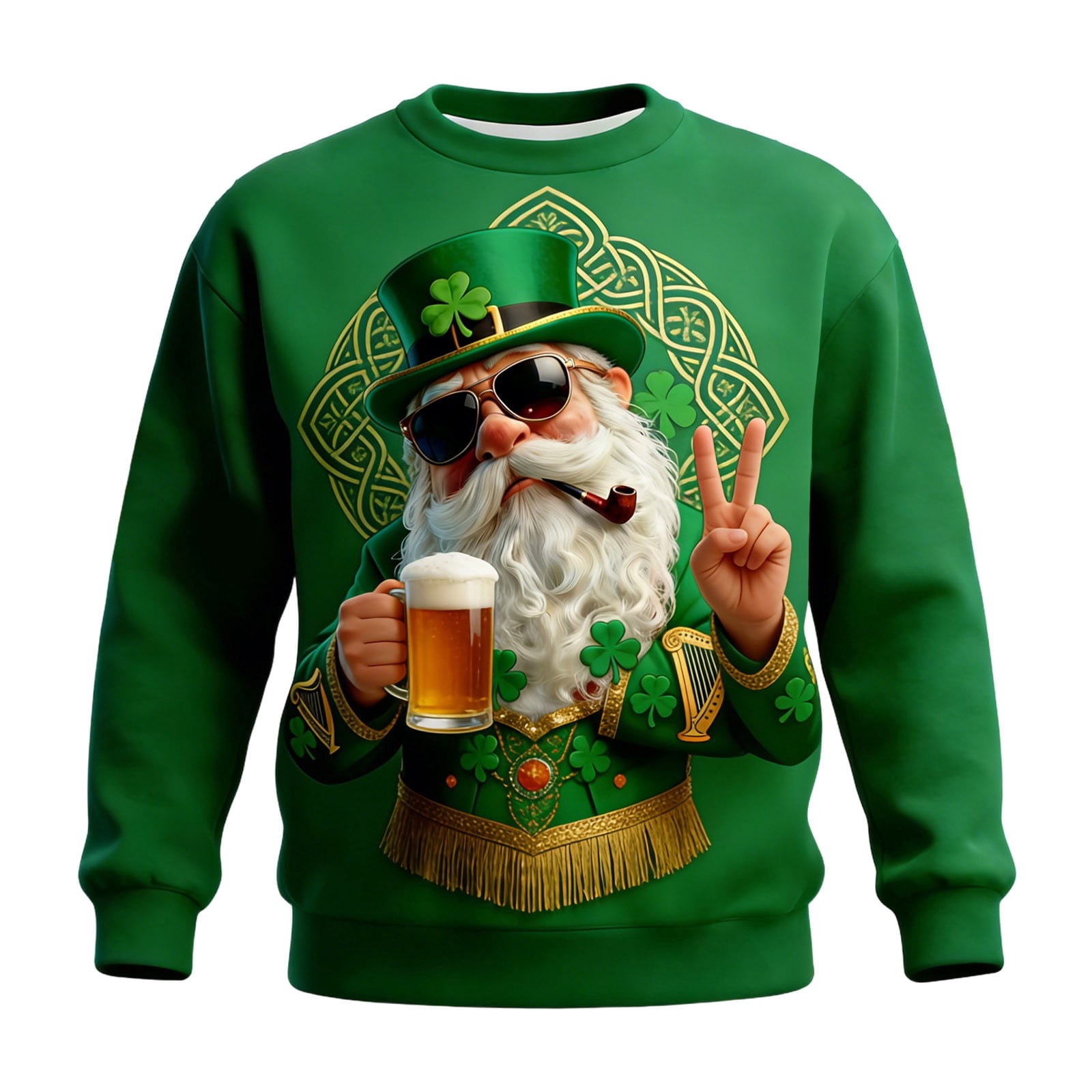 CONZONE St. Patrick'S Day Mens Pullover Sweatshirts Long Sleeve ...