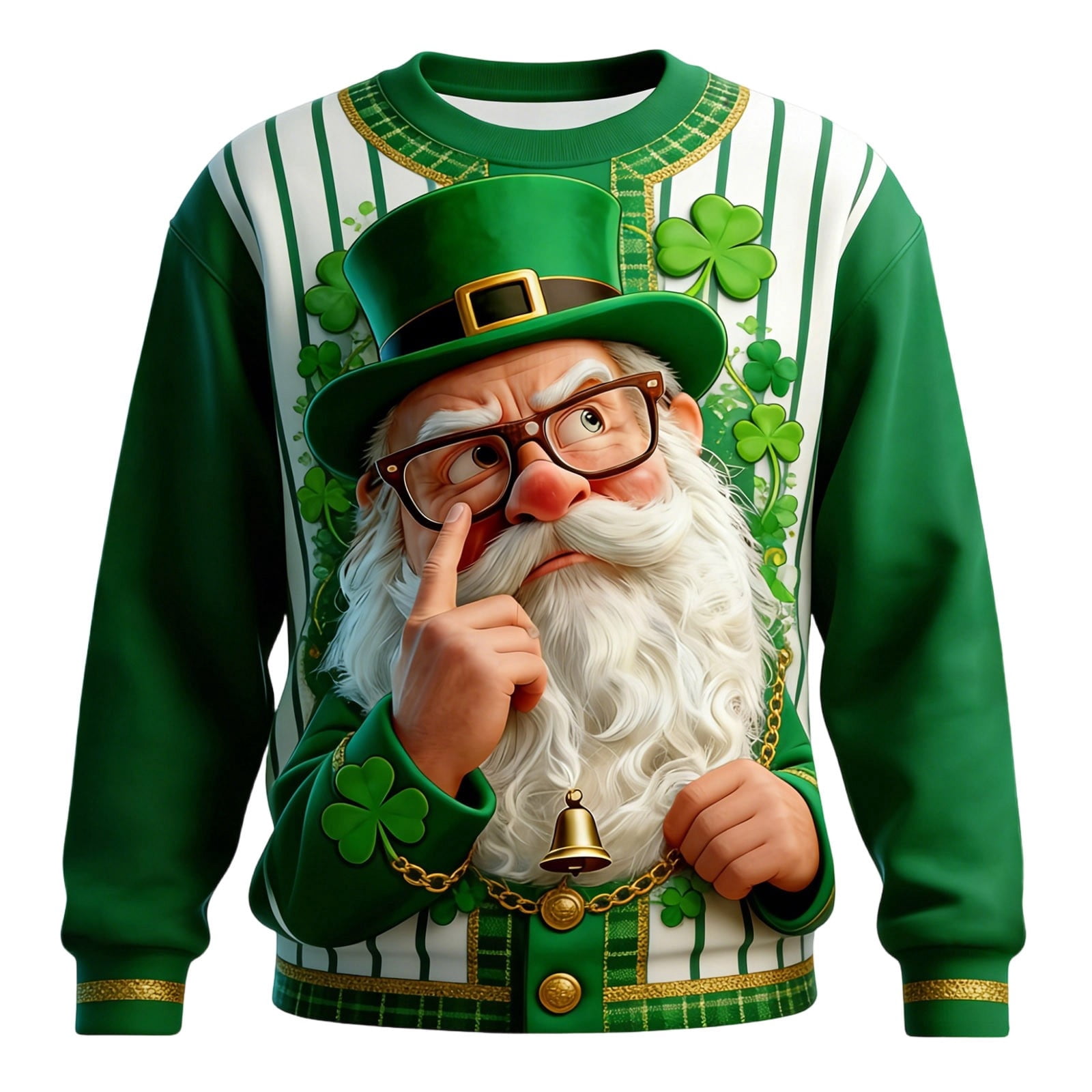 CONZONE St. Patrick'S Day Mens Pullover Sweatshirts Long Sleeve ...