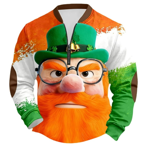 CONZONE St. Patrick'S Day Mens Pullover Sweatshirts Long Sleeve ...