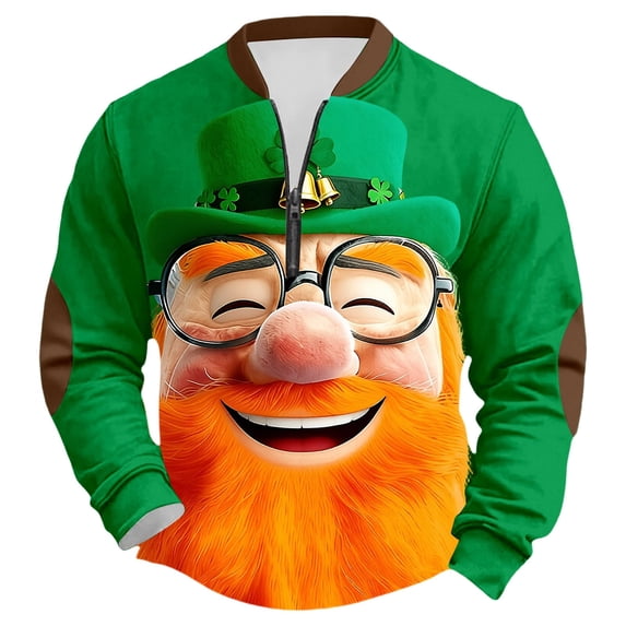CONZONE St. Patrick'S Day Mens Pullover Sweatshirts Long Sleeve ...