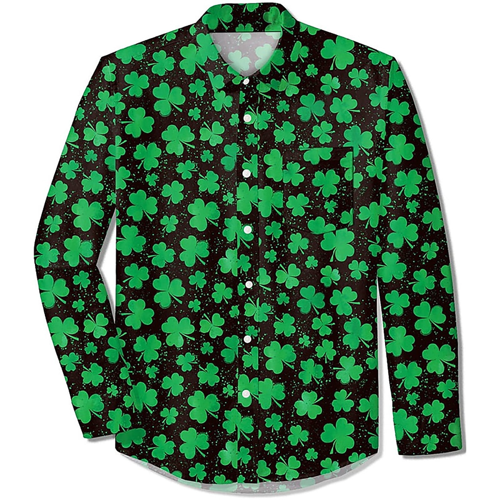 CONZONE St Patrick's Day Mens Buttons Down Shirts Long Sleeve Shirts ...