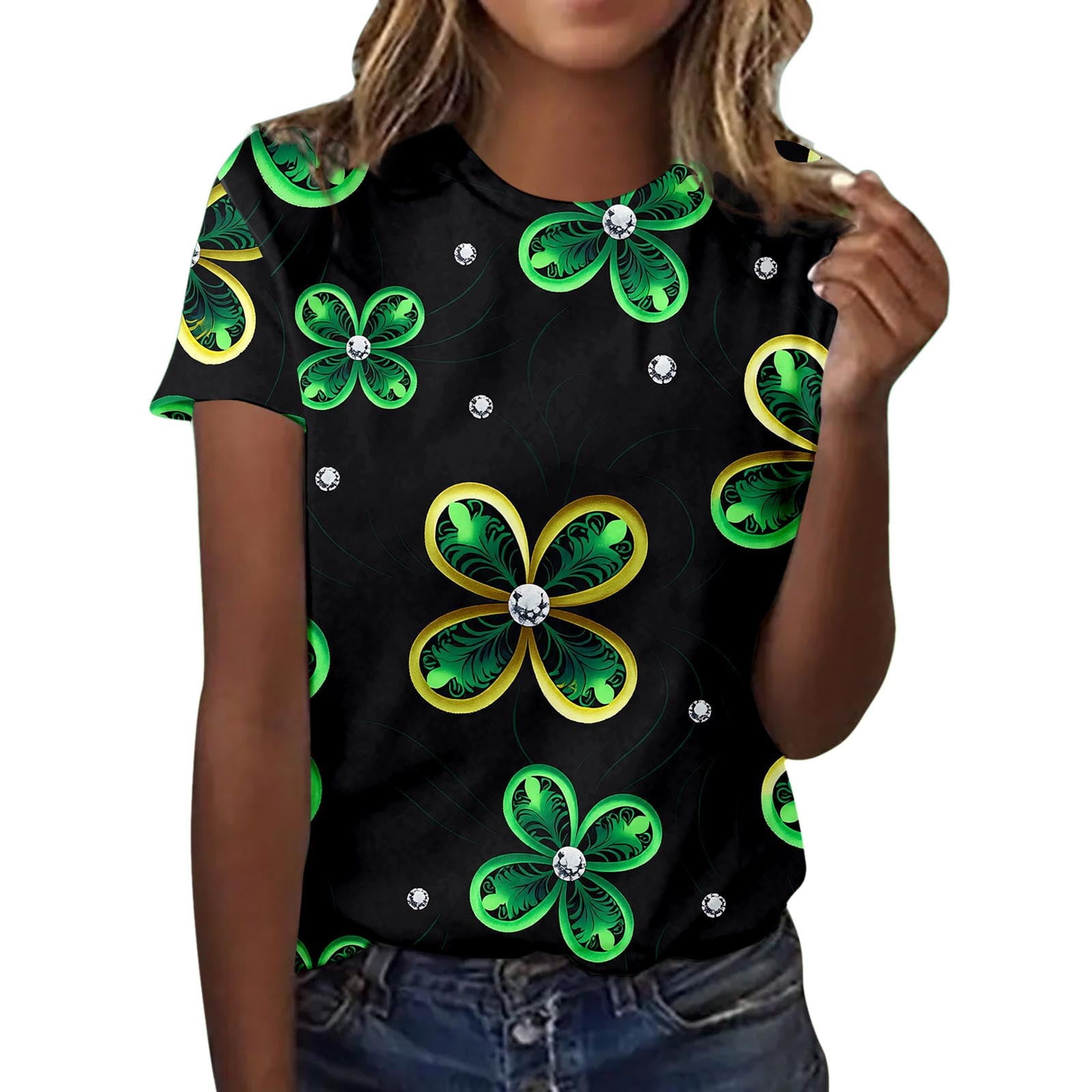CONZONE St. Patrick's Day Women's T-Shirts Short Sleeve T-Shirts for ...