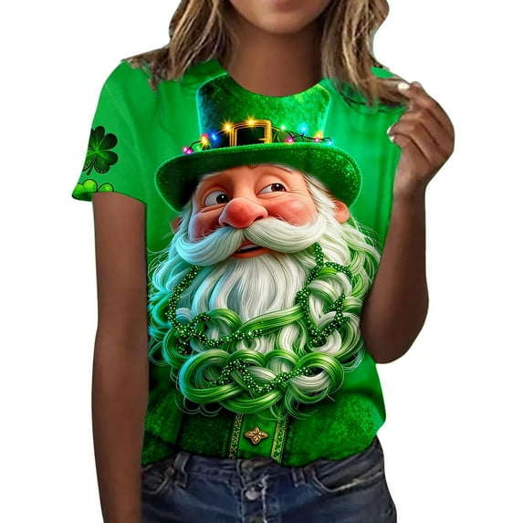 CONZONE St. Patrick's Day Women's T-Shirts Short Sleeve T-Shirts for ...