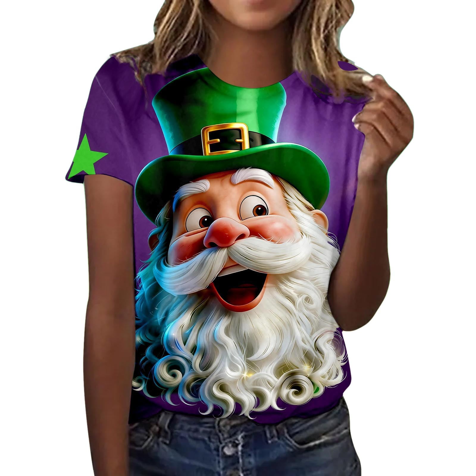 CONZONE St. Patrick's Day Women's T-Shirts Short Sleeve T-Shirts for ...