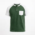 CONZONE T-Shirts For Men Summer Color Block Button Down Short Sleeve ...