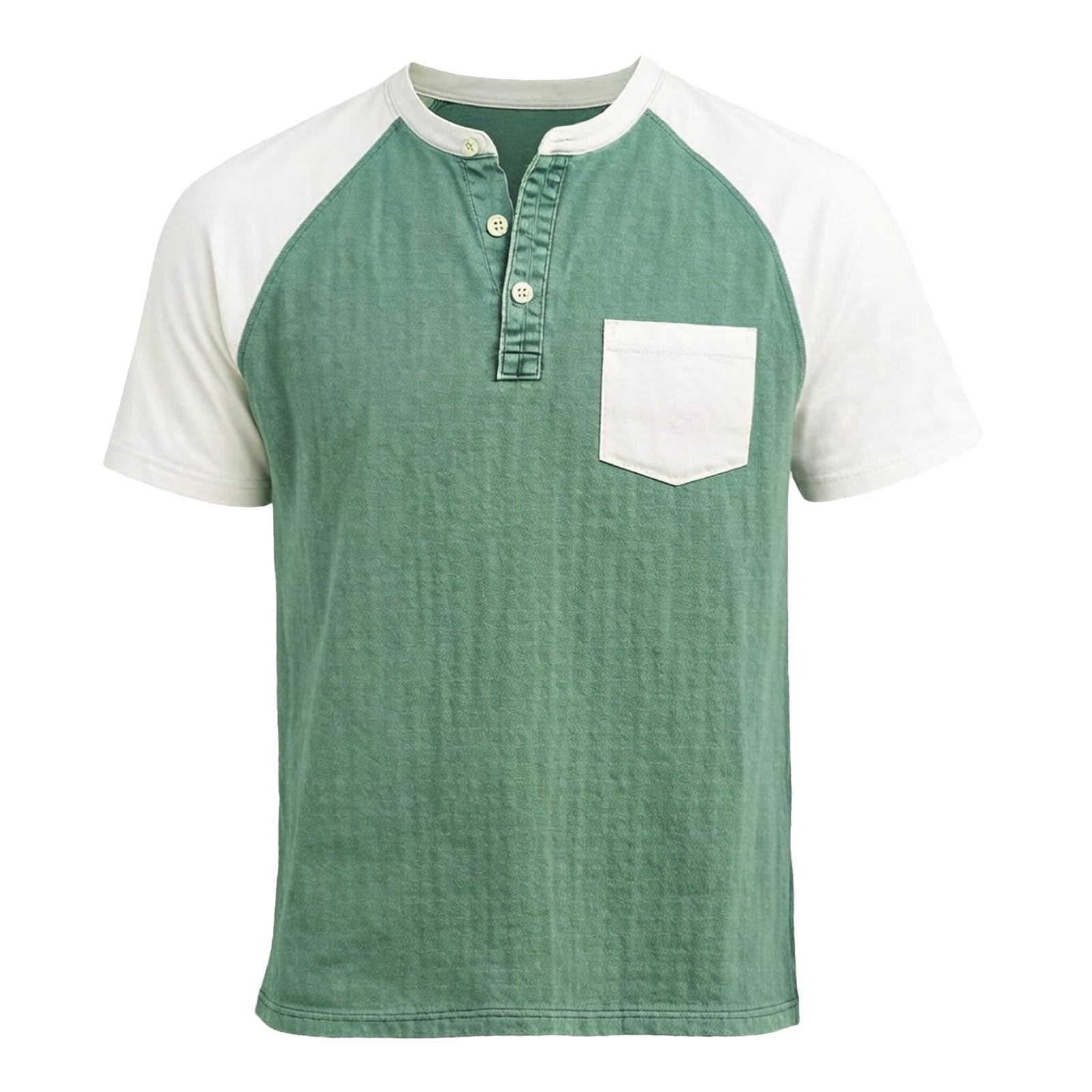 CONZONE T-Shirts For Men Summer Color Block Button Down Short Sleeve ...