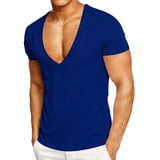 CONZONE T Shirts For Men Summer V Neck Short Sleeve Solid Color ...