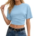 CONZONE T Shirts For Women Short Sleeve Crew Neck Womens Crop Tops ...
