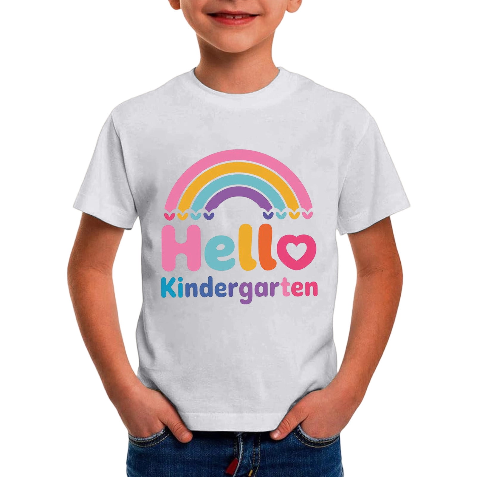 CONZONE Toddler Baby Boys T Shirts Back To School Letter Graphic Short ...