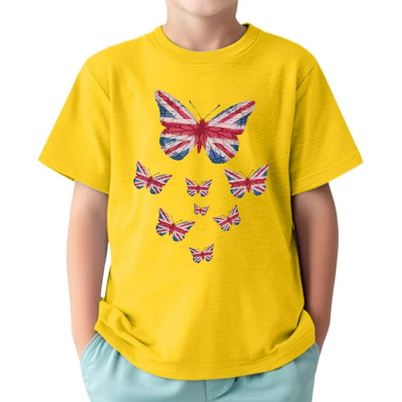CONZONE Toddler Baby Boys T Shirts British Flag Graphic Short Sleeve ...