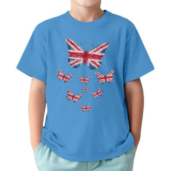 CONZONE Toddler Baby Boys T Shirts British Flag Graphic Short Sleeve ...