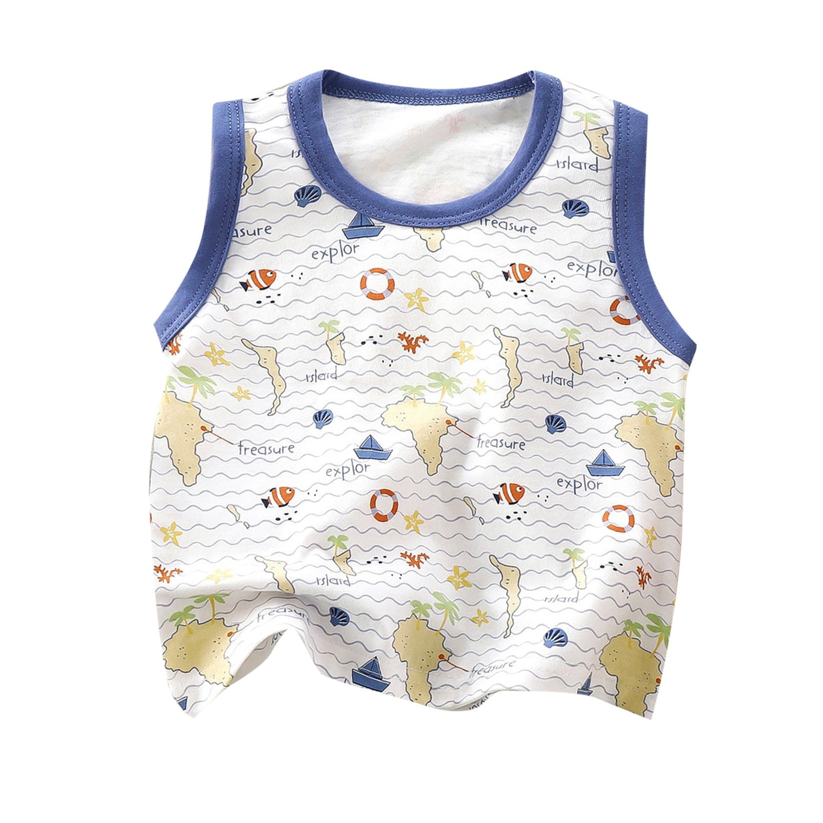 CONZONE Toddler Baby Boys Vest Cartoon Bunny Graphic Sleeveless Tee ...