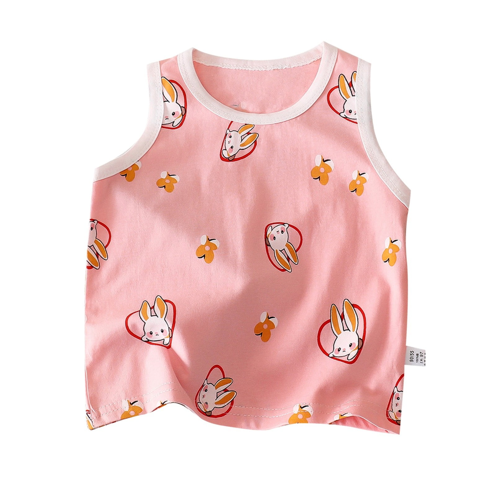 CONZONE Toddler Baby Boys Vest Cartoon Bunny Graphic Sleeveless Tee ...