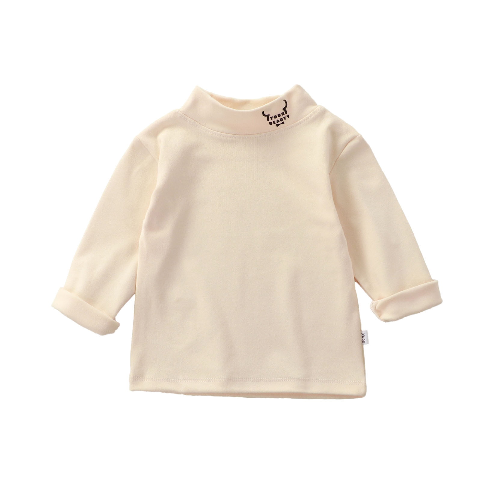 CONZONE Toddler Baby Girls Long Sleeve Velvet Sweaters Solid Color Tee ...