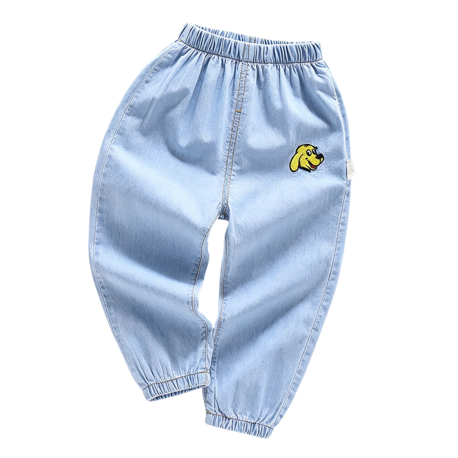 CONZONE Toddler Boys Jeans Casual Denim Pants for Kids Elastic Waist ...