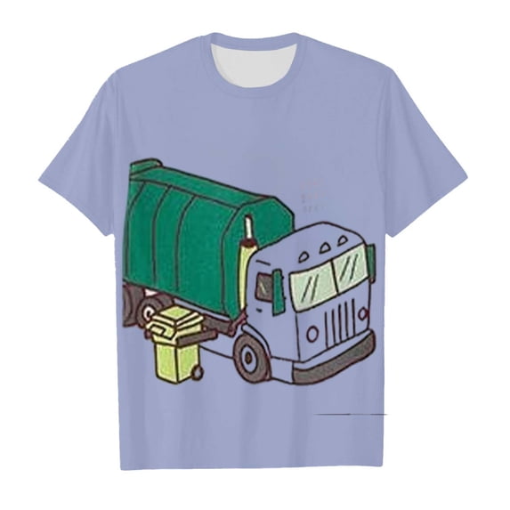 CONZONE Toddler Boys T Shirts Cartoon Print Crew Neck Short Sleeved ...