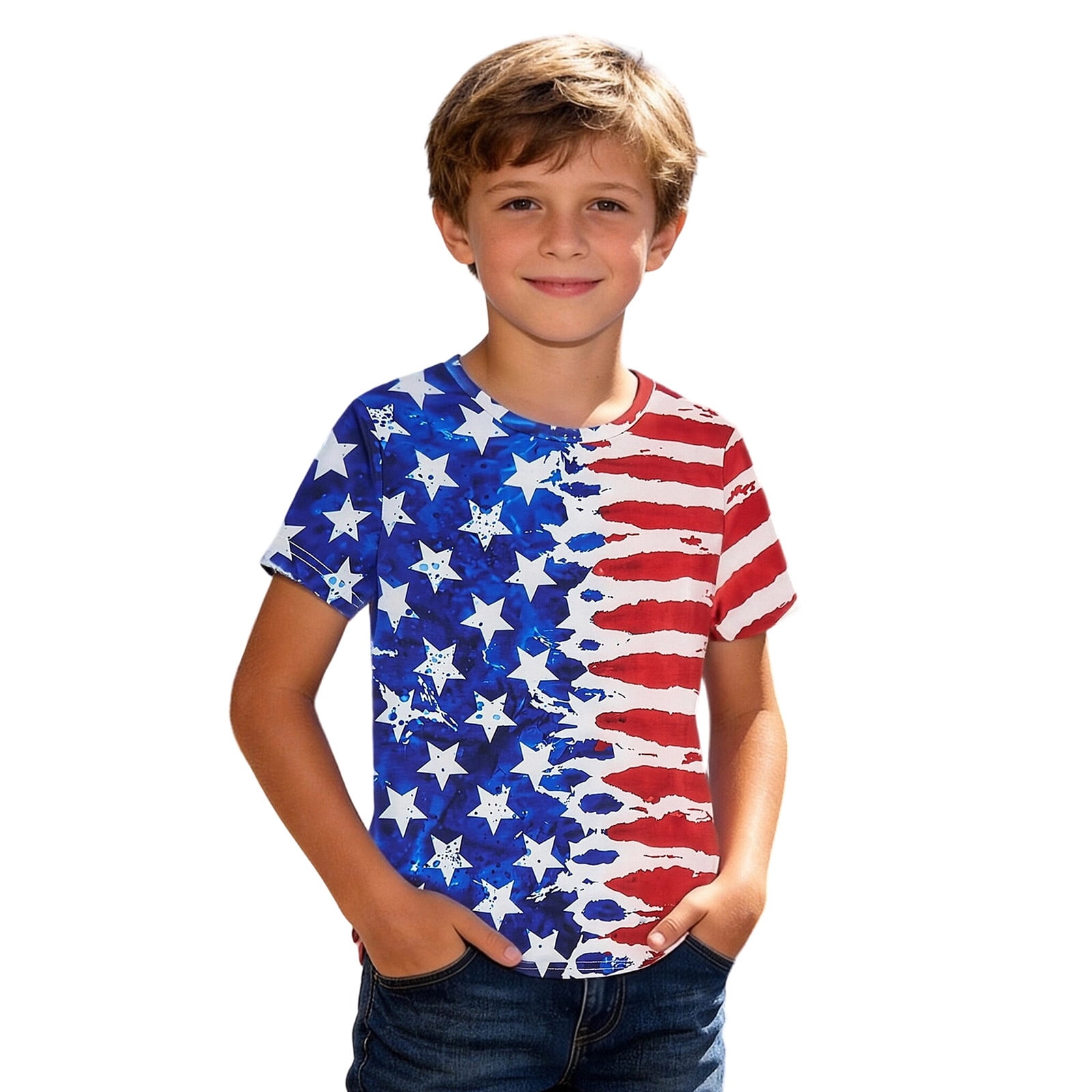 CONZONE Toddler Child Boys T Shirts For Independence Day Patriotic ...