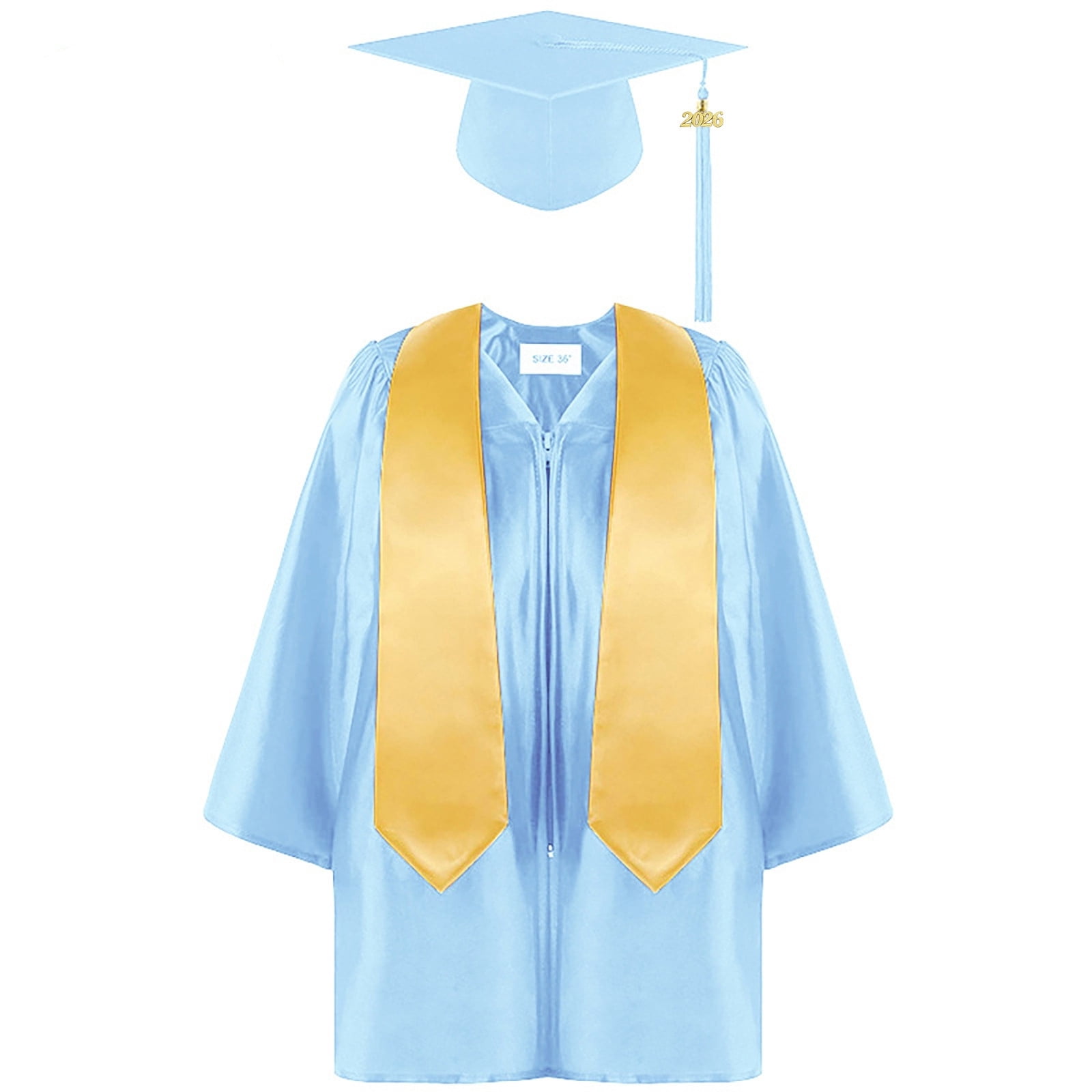 CONZONE Toddler Girls Graduation Gown Outfit Solid Color Tassel Cap for ...