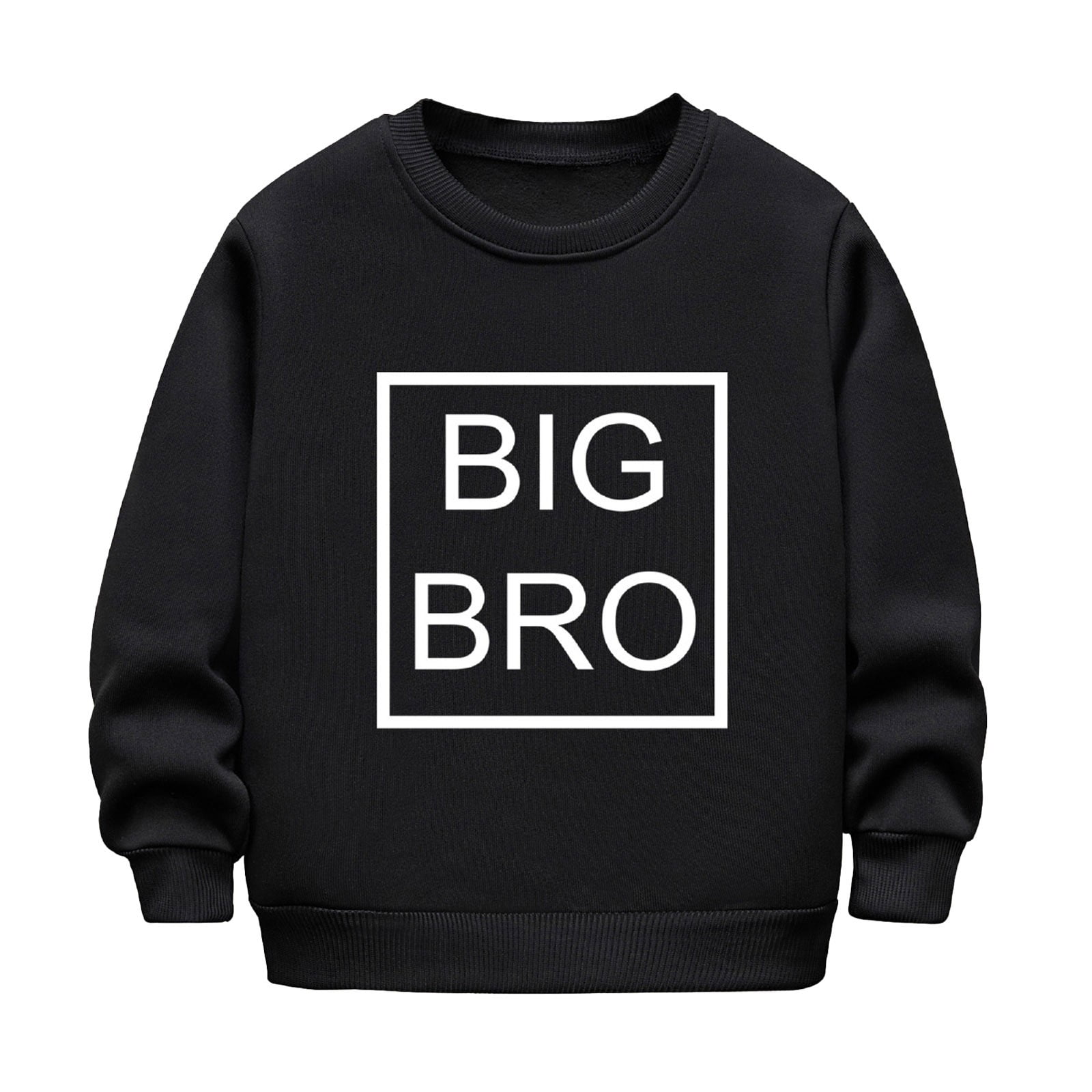 CONZONE Toddler Girls Long Sleeve Sweatshirts Big Bro Letter Graphic ...