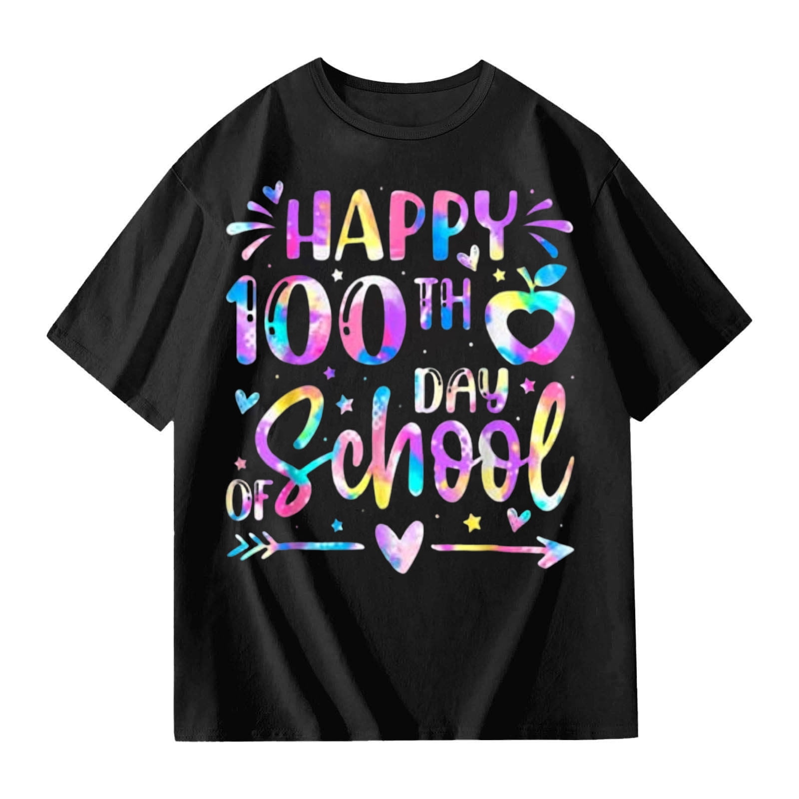 CONZONE Toddler Infant Boys T Shirts 100 Days Of School Letter Graphic ...