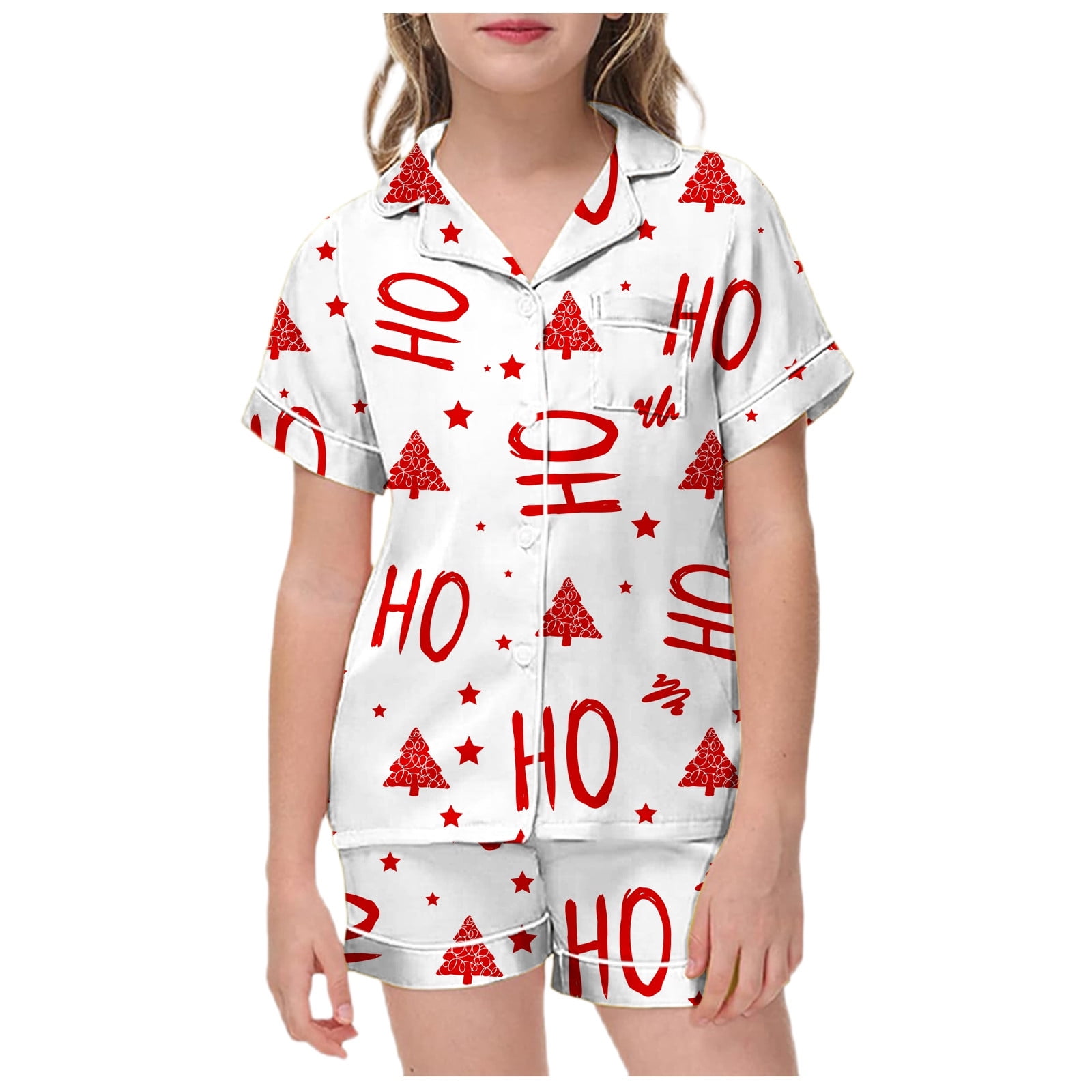 CONZONE Unisex Boys Girls Pajama Sets Short Sleeve Thanksgiving Turkey ...