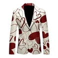 CONZONE Valentines Suit Jacket for Men Casual Men's Blazer Valentine's ...