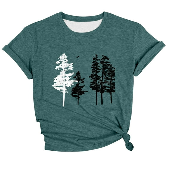 CONZONE Women's T Shirts Short Sleeve T-Shirts for Women Trendy Graphic ...