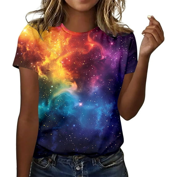 CONZONE Womens T Shirts Short Sleeve T-Shirts for Women Trendy Graphic ...