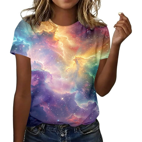 CONZONE Womens T-Shirts Short Sleeve T-Shirts for Women Trendy Graphic ...