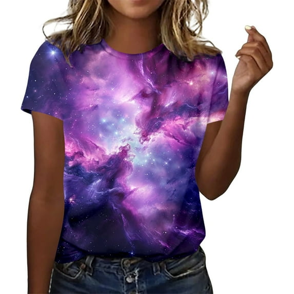 CONZONE Womens T-Shirts Short Sleeve T-Shirts for Women Trendy Graphic ...