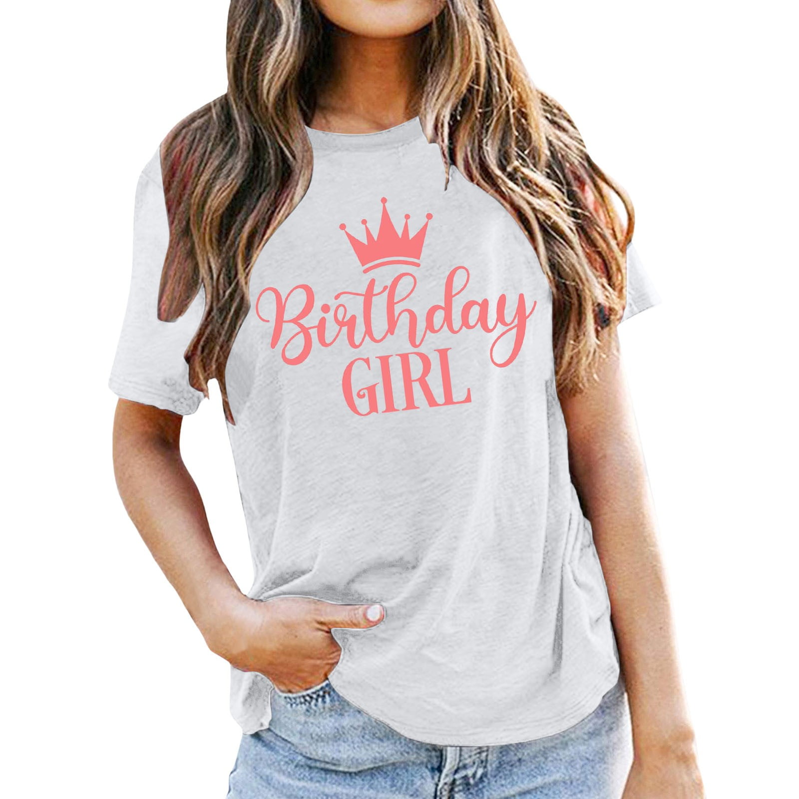 CONZONE Womens T-Shirts Short Sleeve T-Shirts for Women Trendy Letter ...