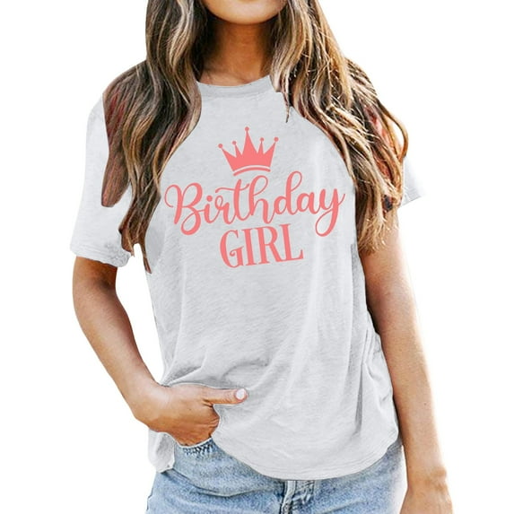 CONZONE Womens T-Shirts Short Sleeve T-Shirts for Women Trendy Letter ...