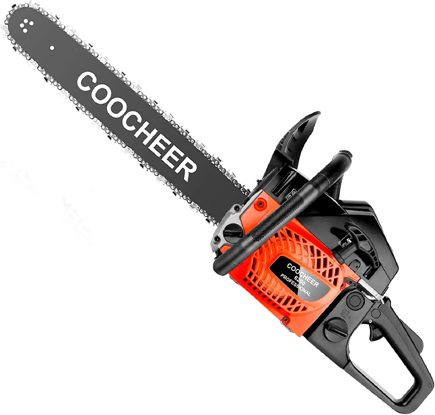 COOCHEER 62cc Gas Powered Chainsaw, Full Crank 2 Cycle Gas Powered Chainsaw with 20-Inch Bar ...