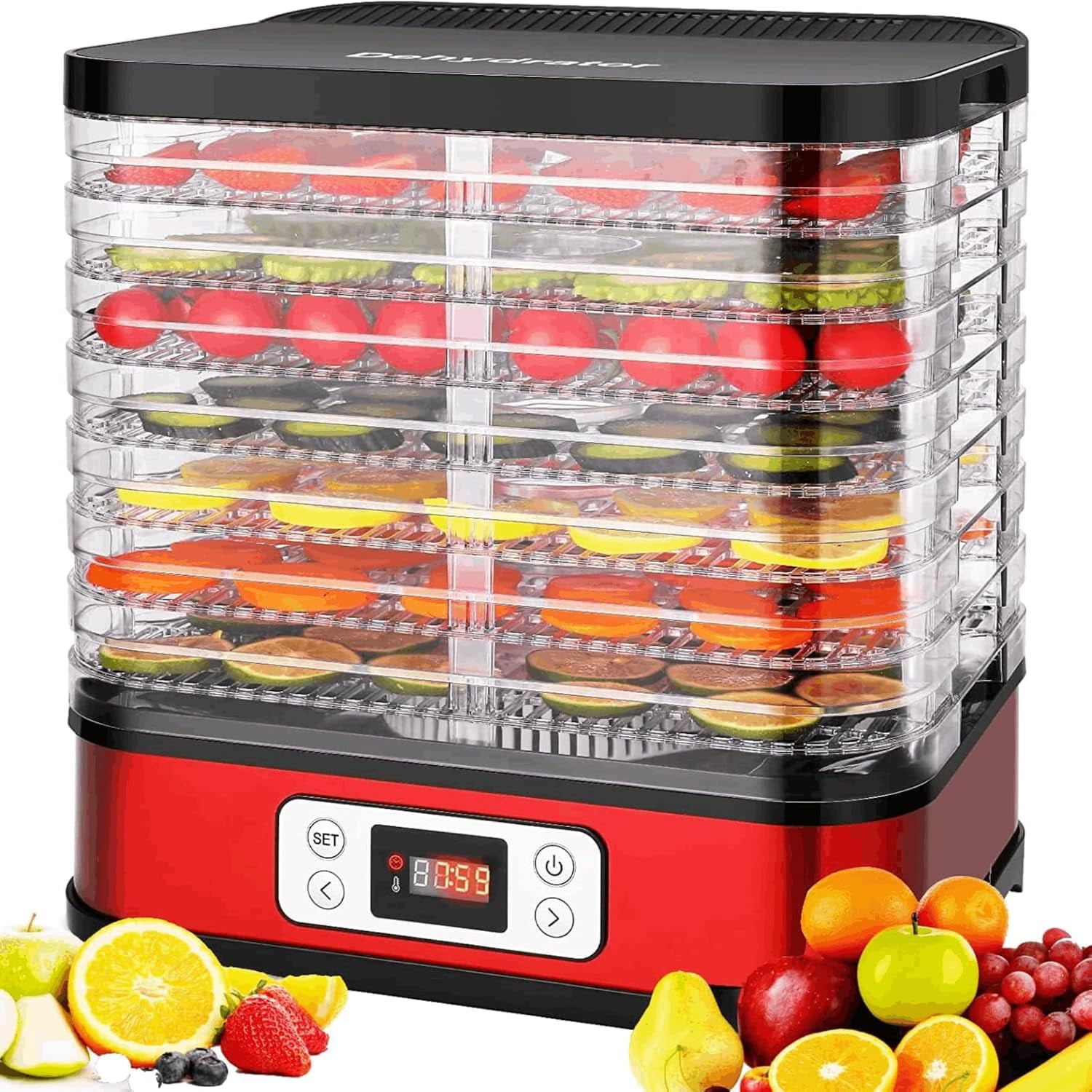 COOCHEER Food Dehydrator Machine, 400W 8 Trays Dehydrators for Food and ...