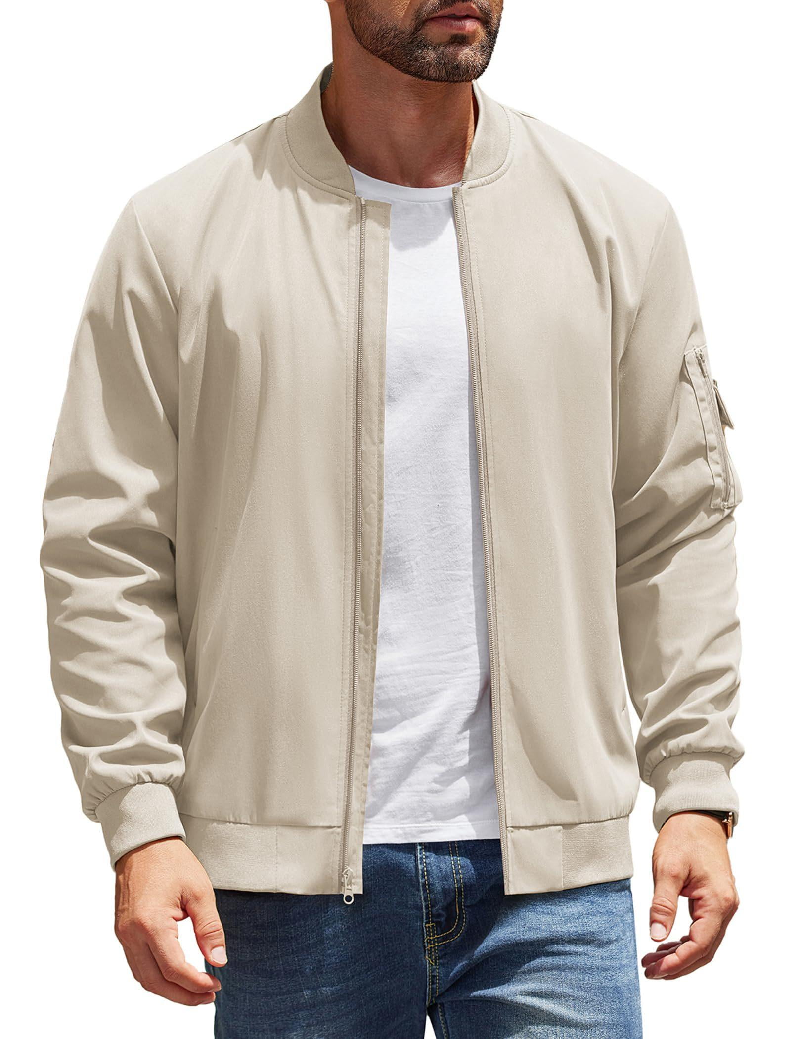 COOFANDY Mens Light Bomber Jacket Windbreaker Jackets Lightweight ...